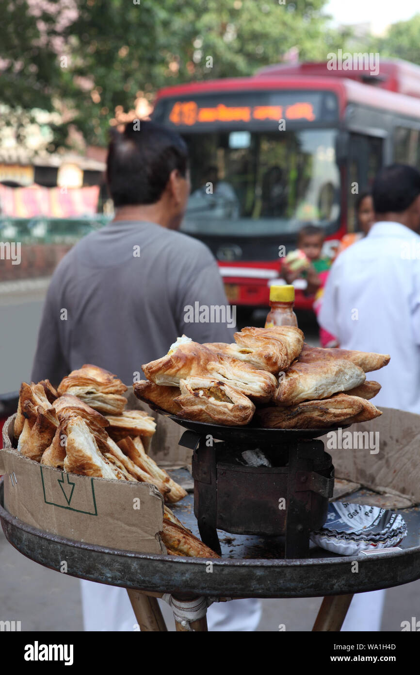 Indian snack food at a food stall Stock Photo - Alamy