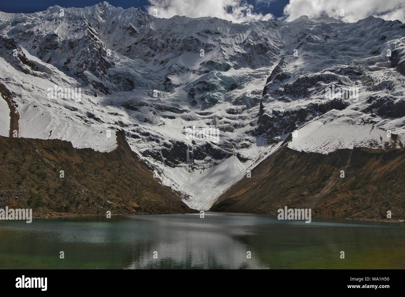 Laguna reflection in Peru Stock Photo - Alamy