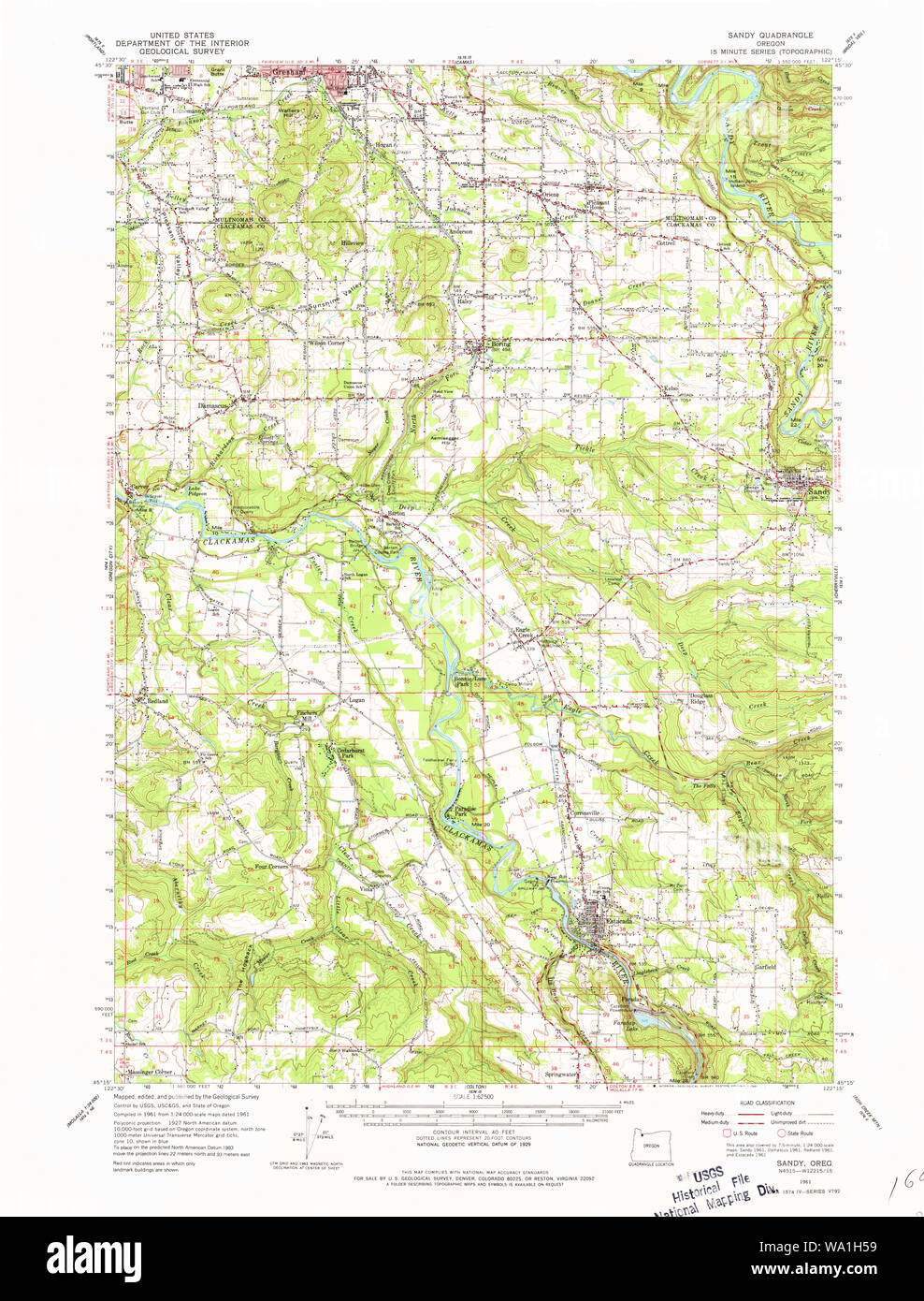 Map of sandy Cut Out Stock Images & Pictures - Alamy