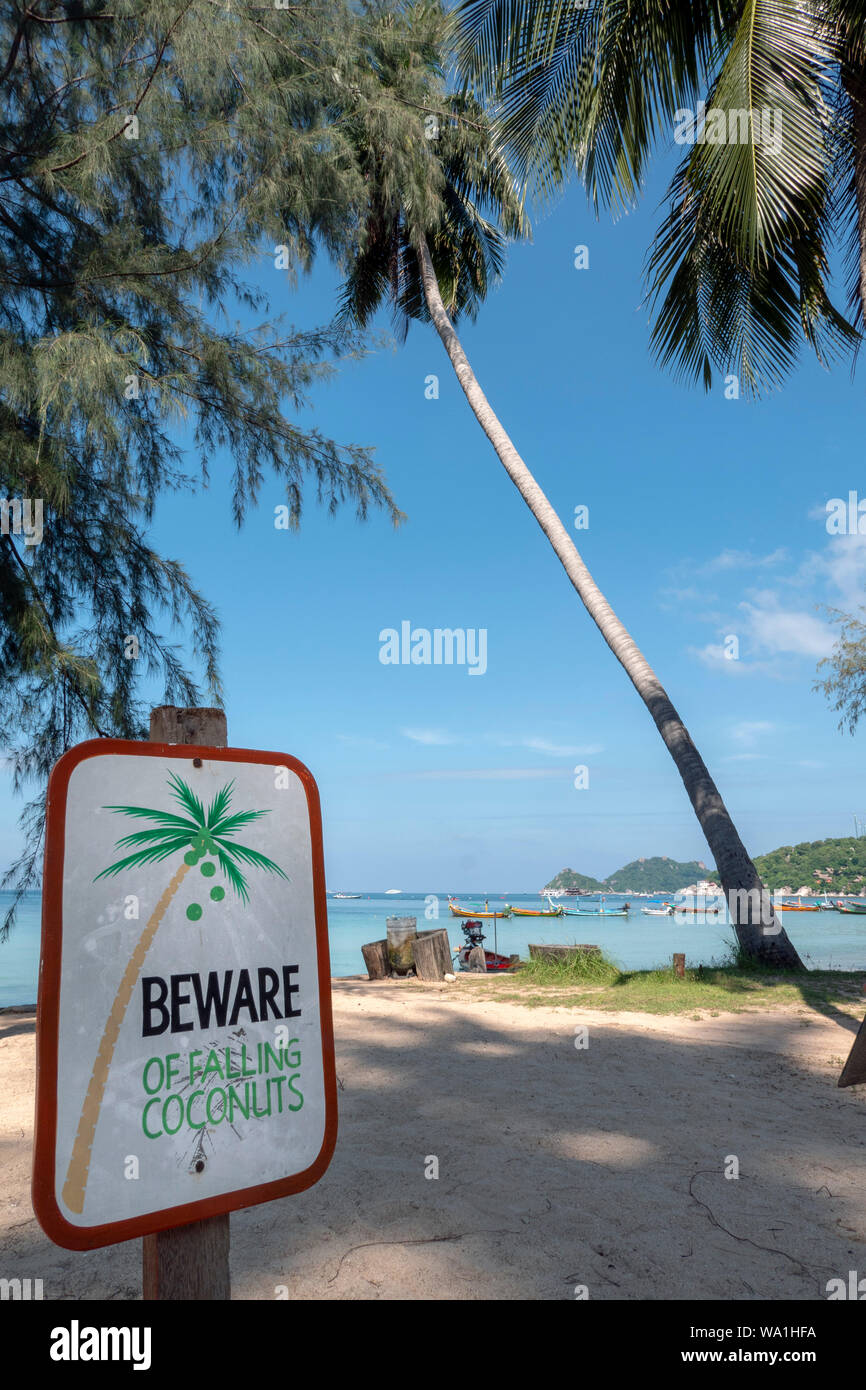 Falling coconut sign hi-res stock photography and images - Alamy