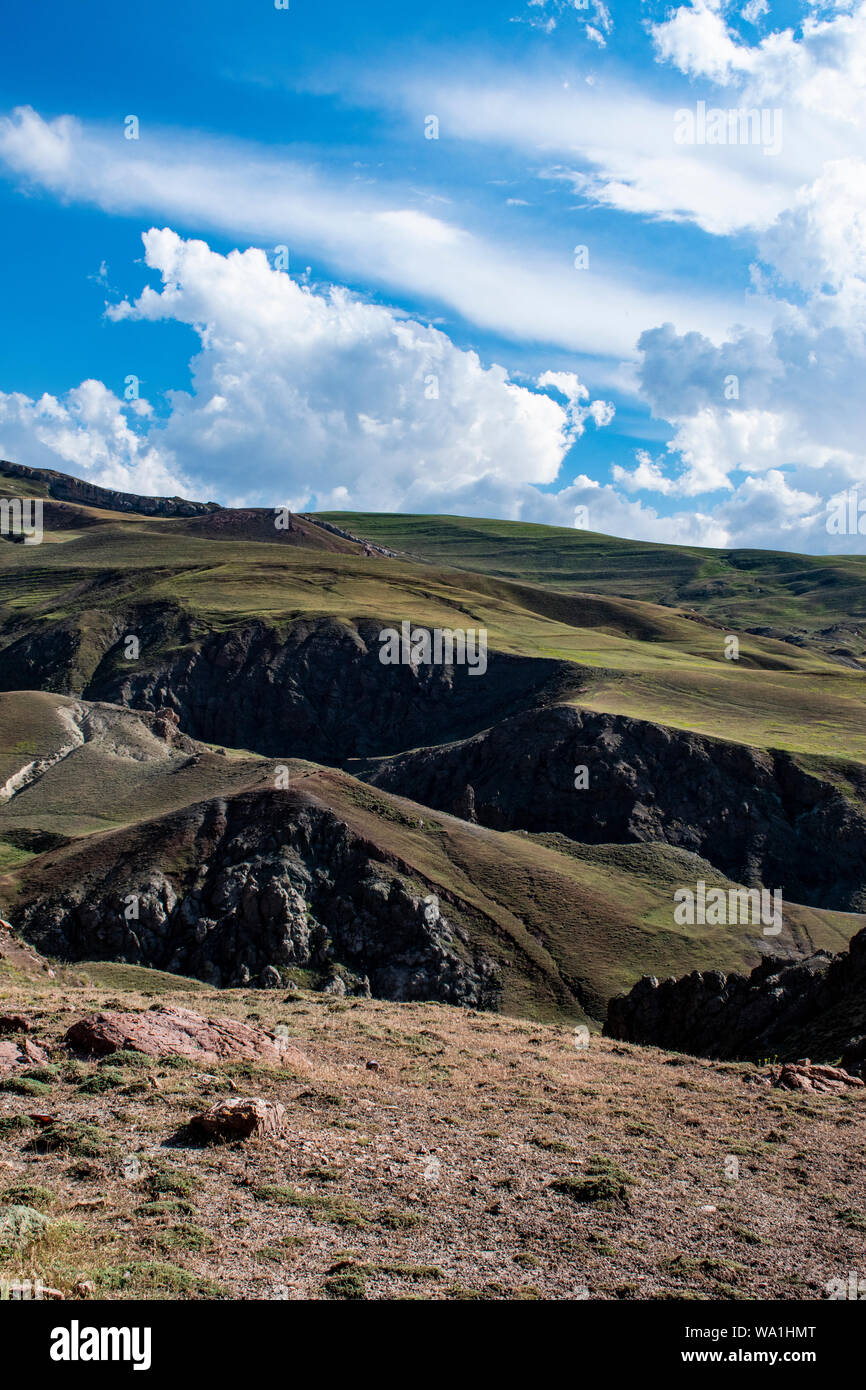 Turkey: landscape on the dirt winding road on the plateau around Mount ...