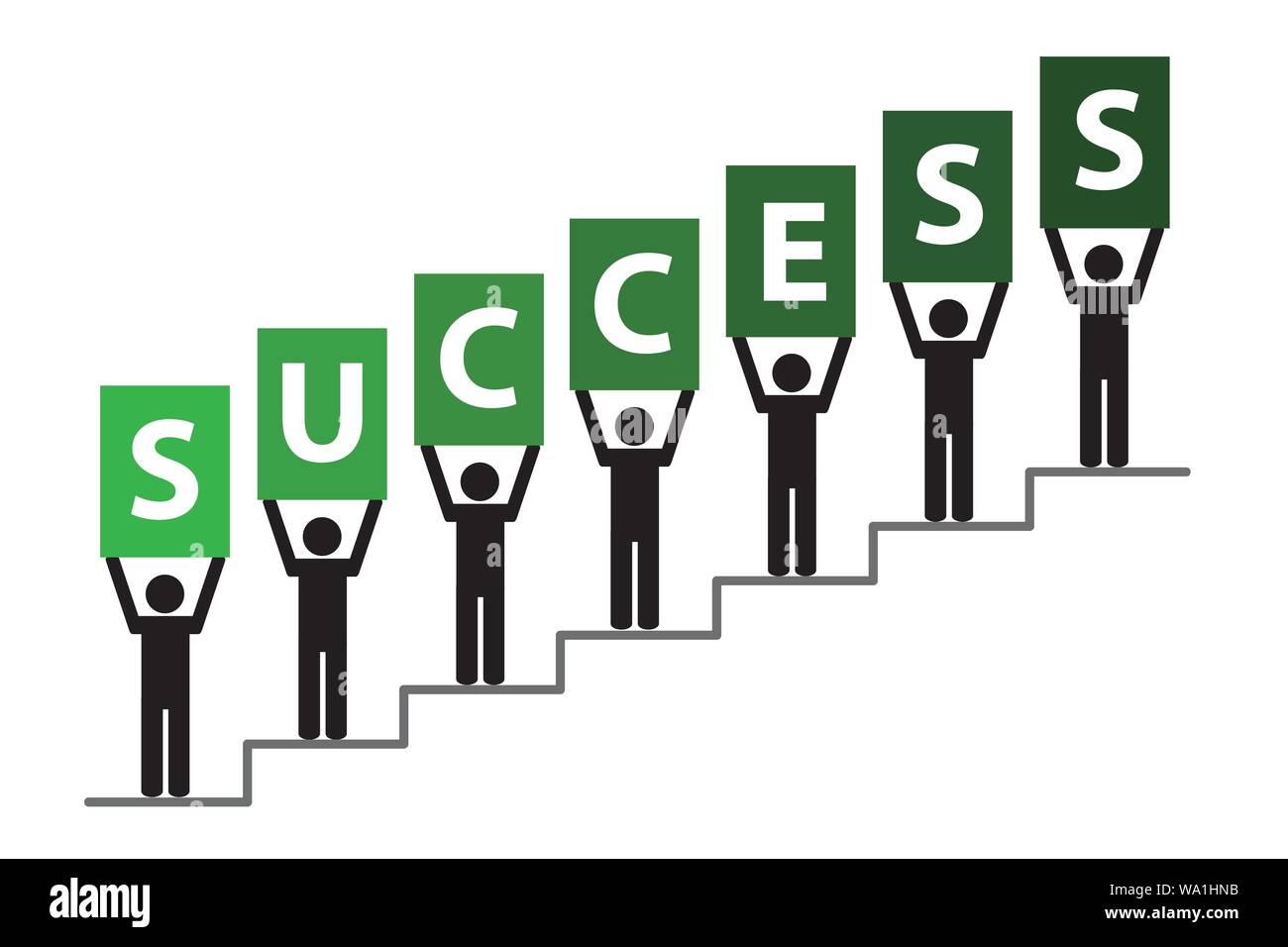 People on success stairs pictogram vector illustration EPS10 Stock ...