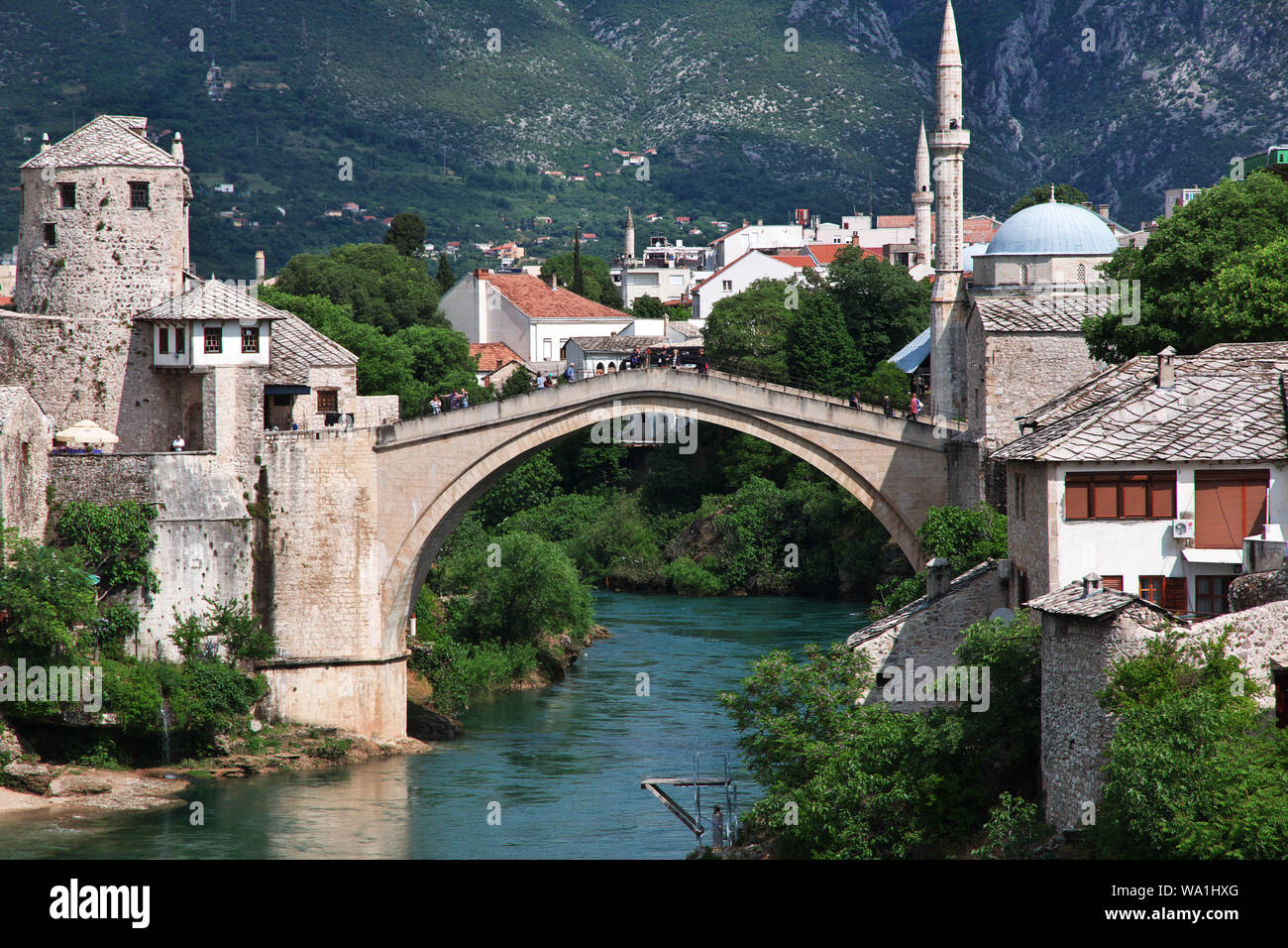 Stari Most - the old bridge in Mostar, Bosnia and Herzegovina Stock ...