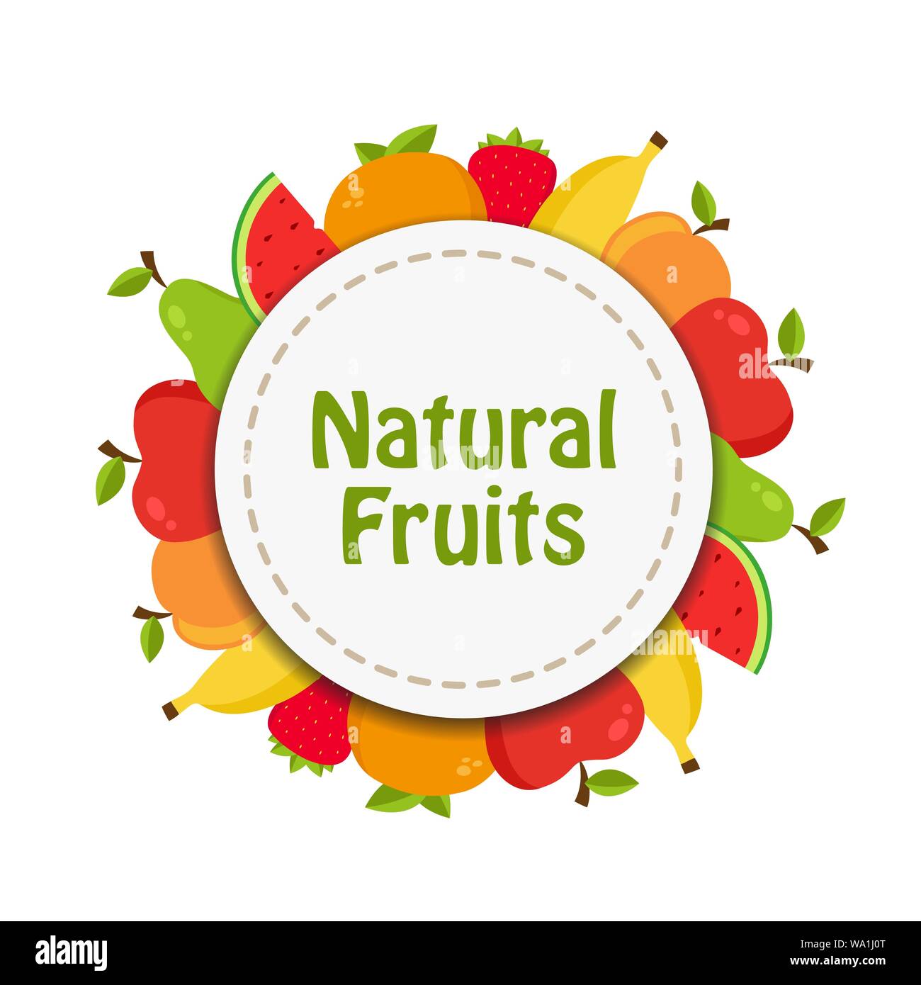 Strawberry sticker vector Cut Out Stock Images & Pictures - Alamy