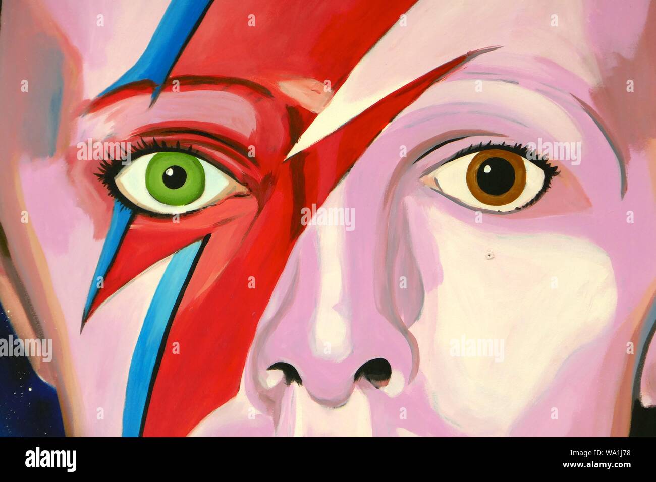 David Bowie mural on display in The Glades Shopping Centre, Bromley ...
