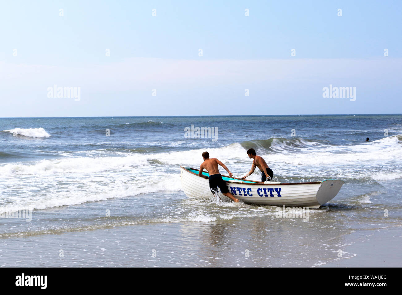 On duty lifeguards in Atlantic City, New Jersey, USA Stock Photo - Alamy