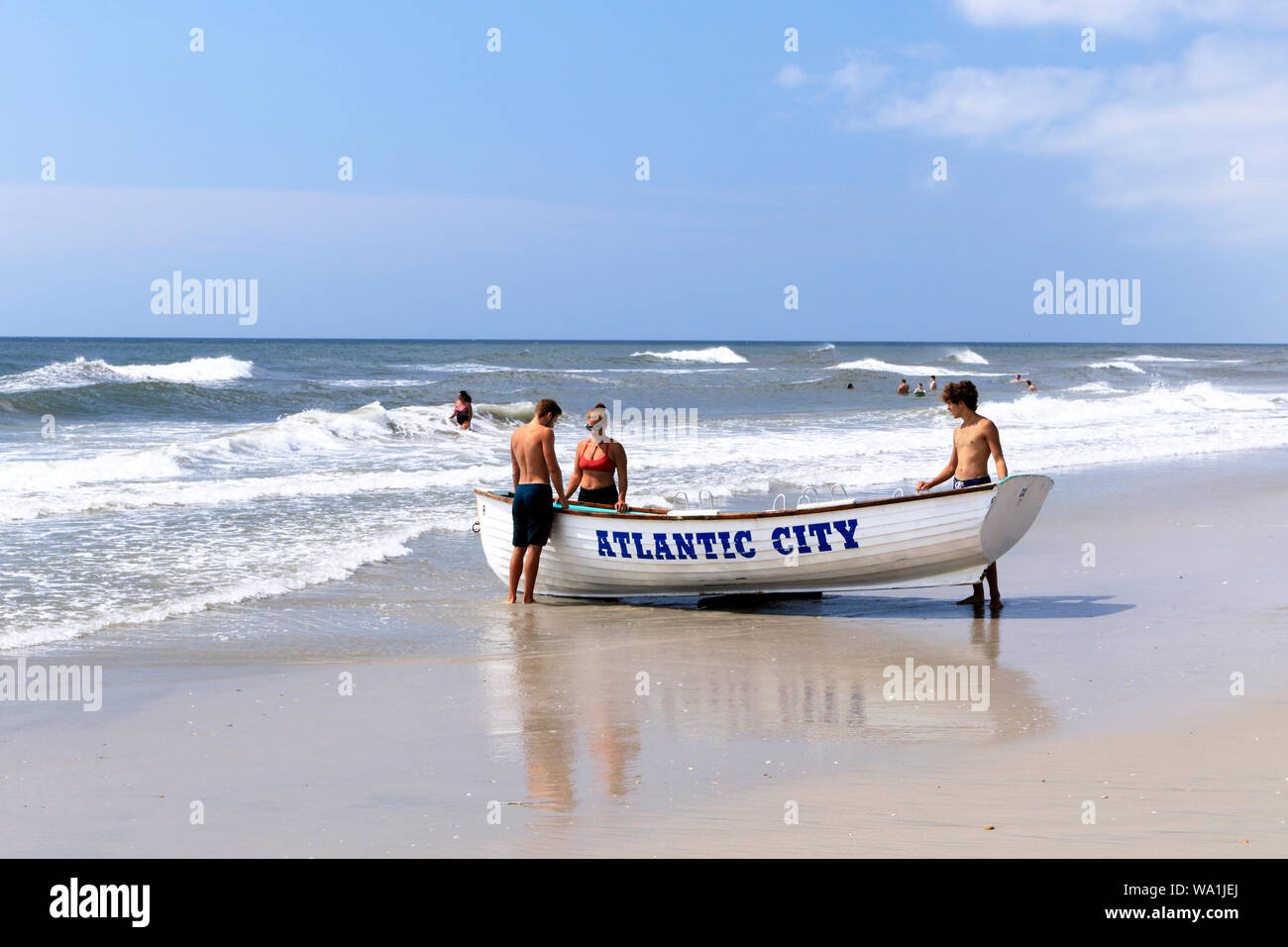 On duty lifeguards in Atlantic City, New Jersey, USA Stock Photo - Alamy