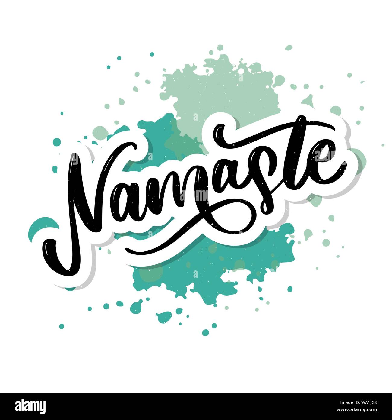 Namaste lettering Indian greeting, Hello in Hindi T shirt hand lettered ...