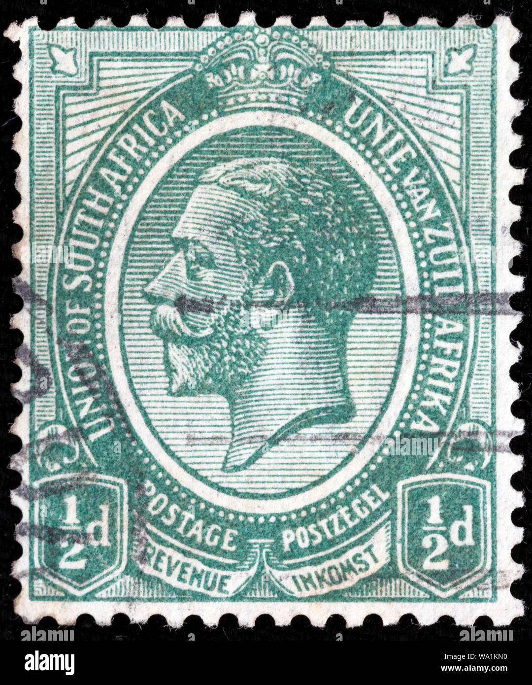 King George V, postage stamp, South Africa, 1913 Stock Photo - Alamy