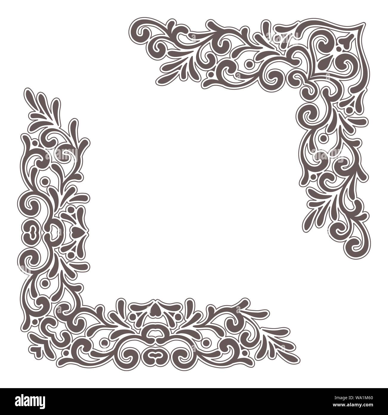 Arabesque corner motif Cut Out Stock Images & Pictures - Alamy
