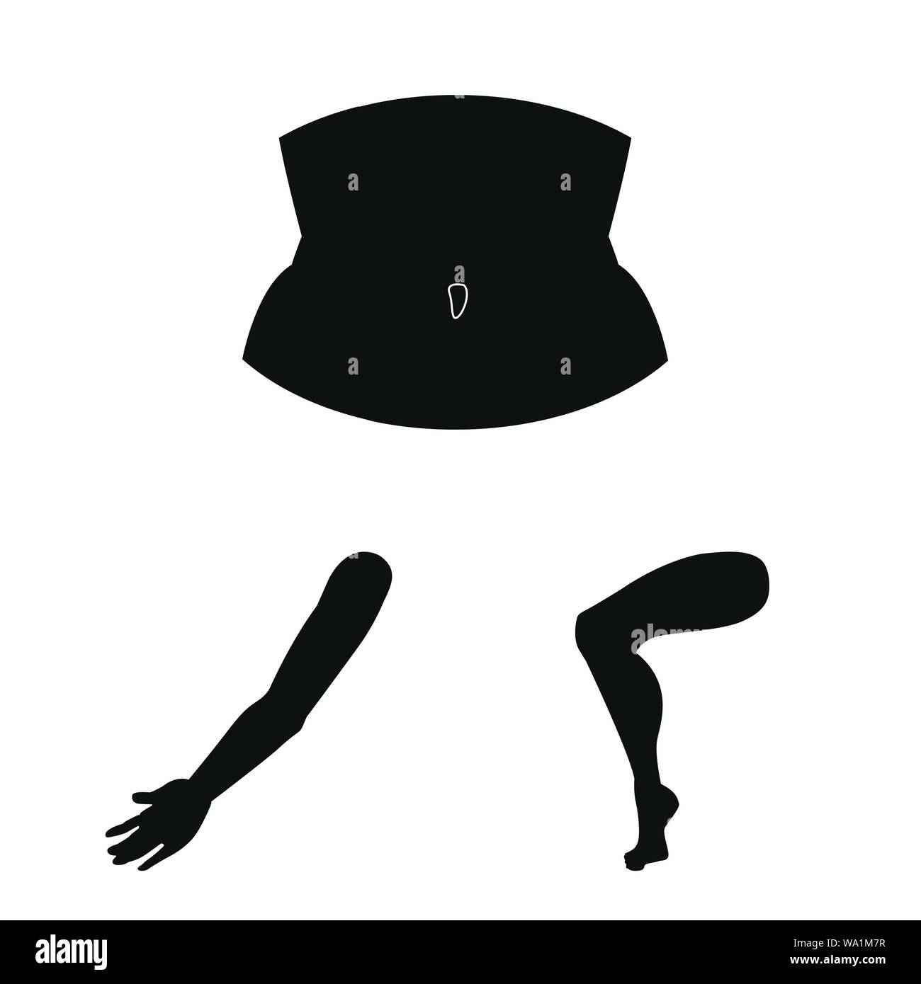 Vector design of body and part sign. Set of body and anatomy stock ...