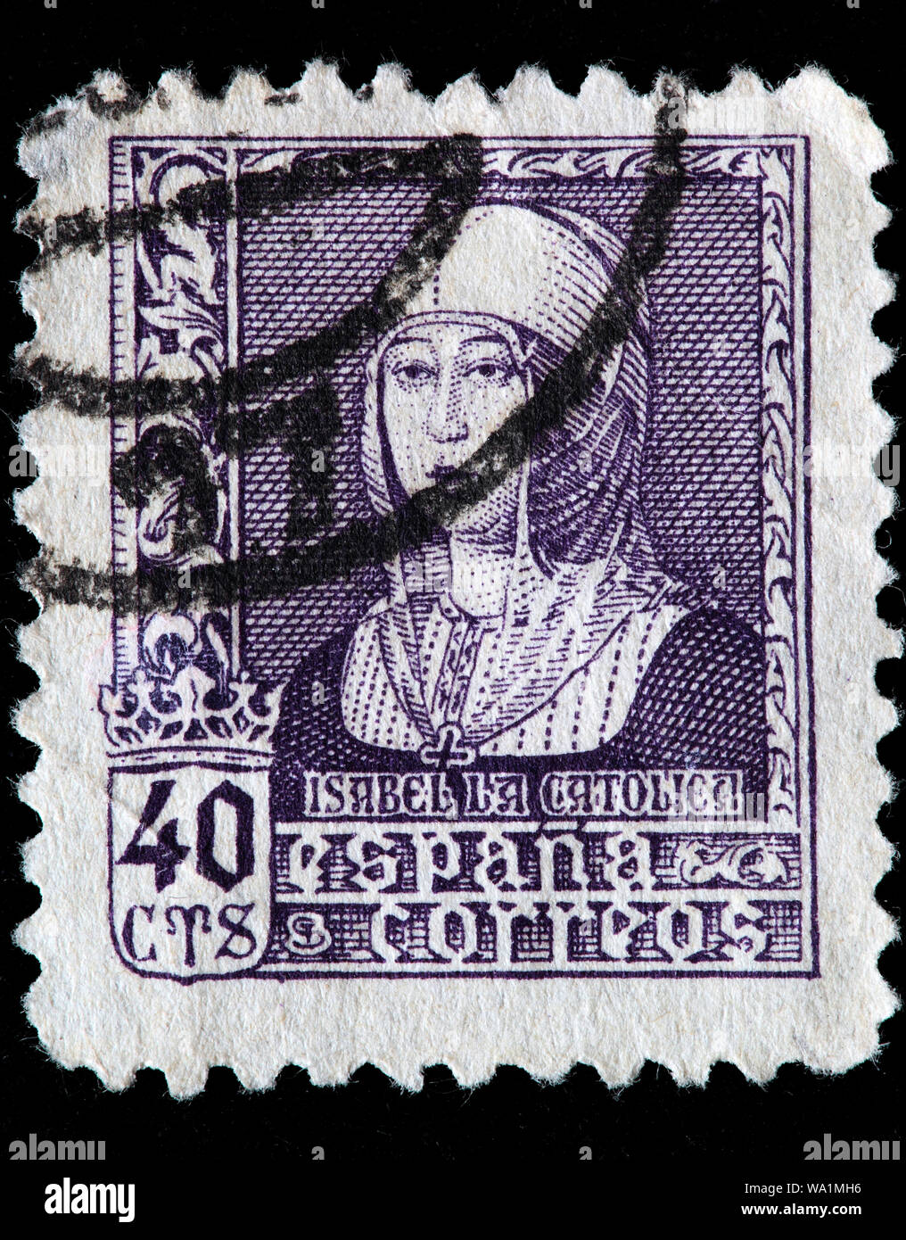 Isabel the Catholic, Isabella I (1451-1504), Queen of Spain, postage ...
