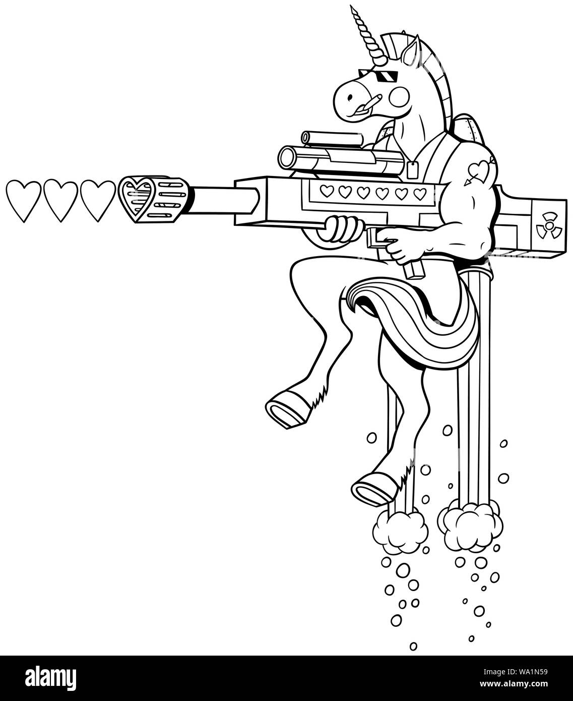 Valentines day unicorn Stock Vector Images - Alamy