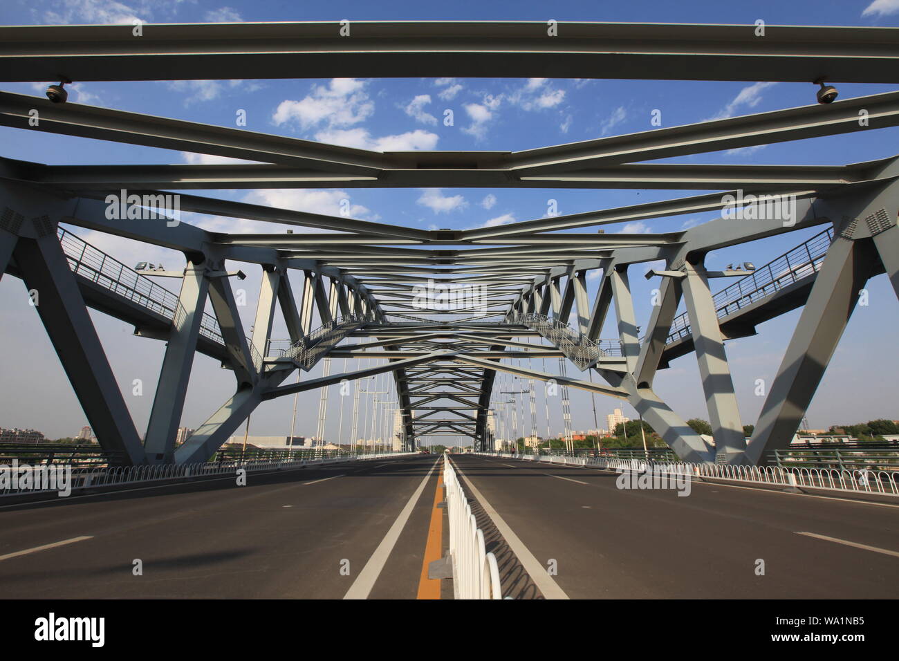 Haihe river - cathay Pacific bridge Stock Photo - Alamy