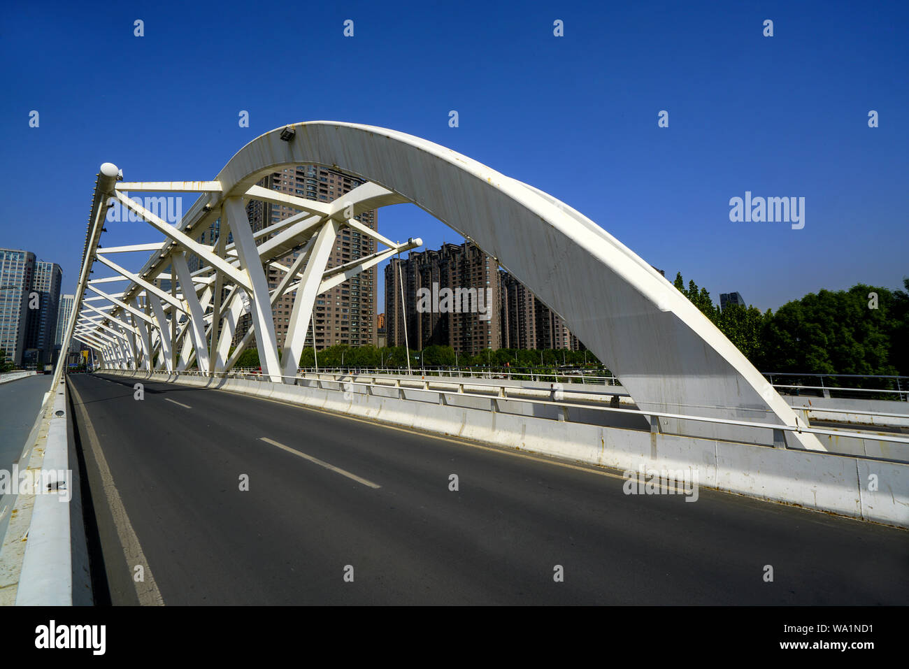 Haihe river bridge - progress Stock Photo - Alamy