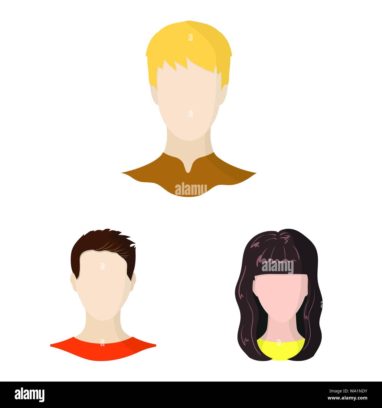 Vector design of avatar and dummy symbol. Set of avatar and figure ...