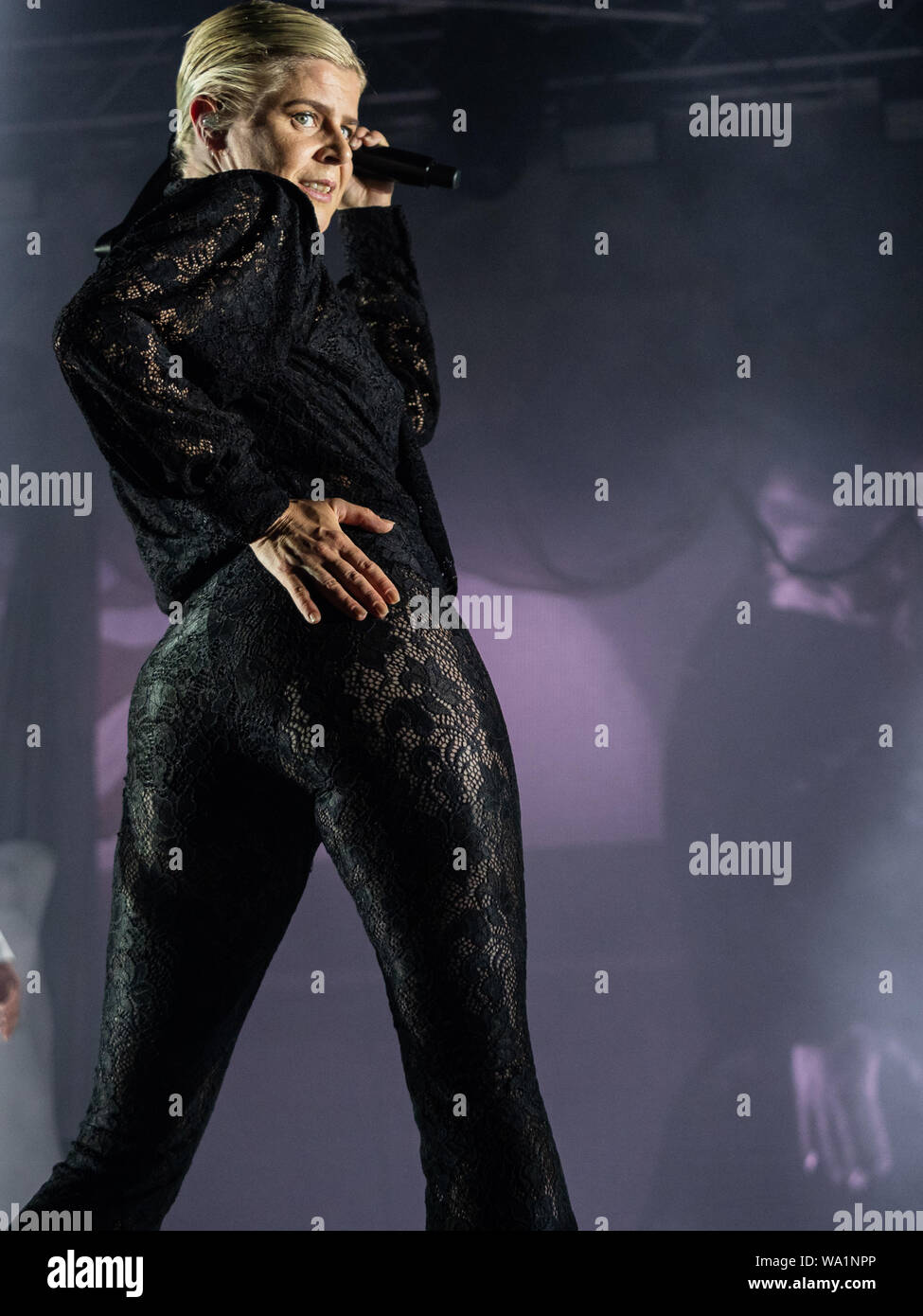 Alges, PORTUGAL: Robyn performing live on the 1st day of Festival NOS ...