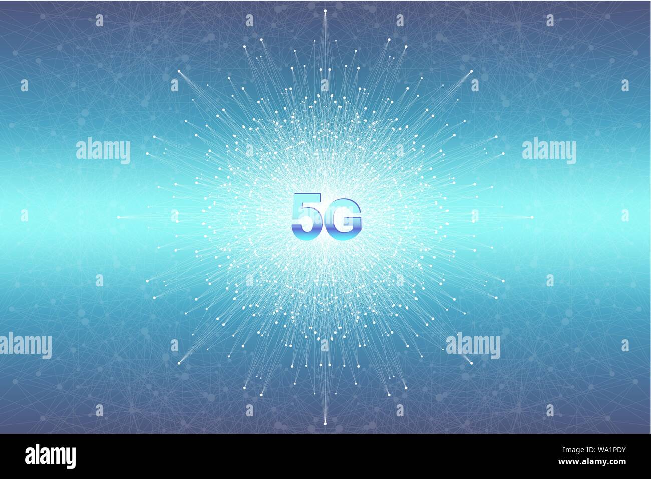 5G network wireless systems and internet vector illustration ...