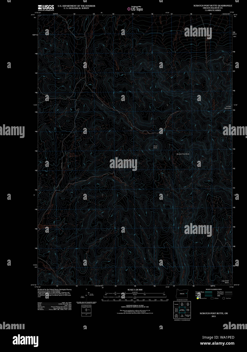 Map of post oregon hi-res stock photography and images - Alamy