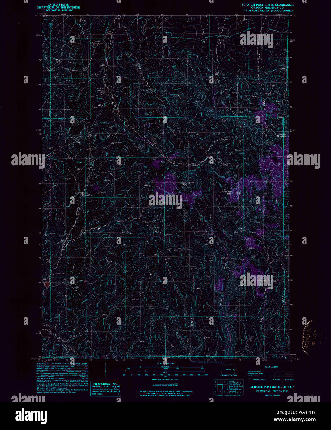 Map of post oregon hi-res stock photography and images - Alamy