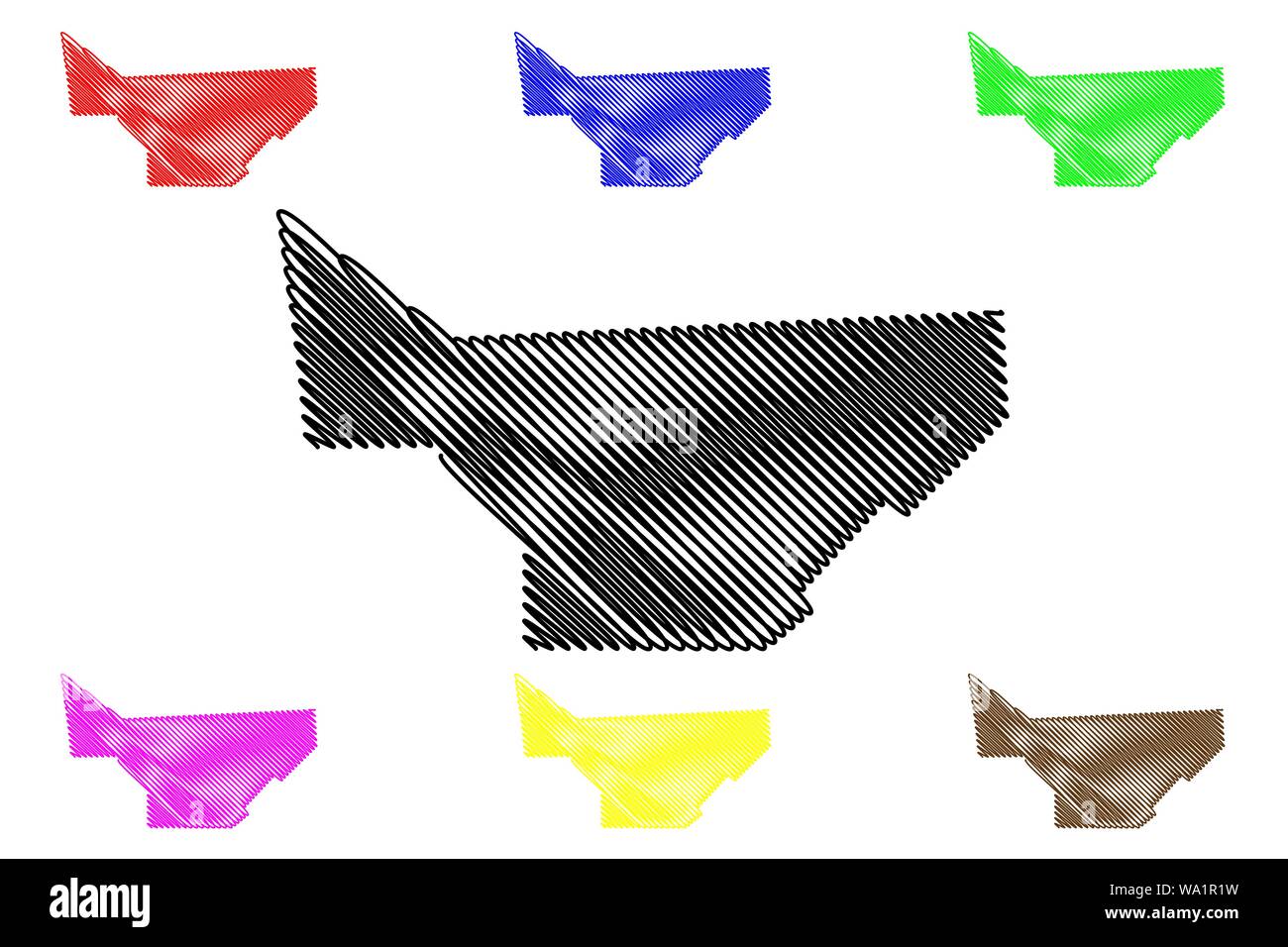 Sool region (Federal Republic of Somalia, Horn of Africa) map vector ...