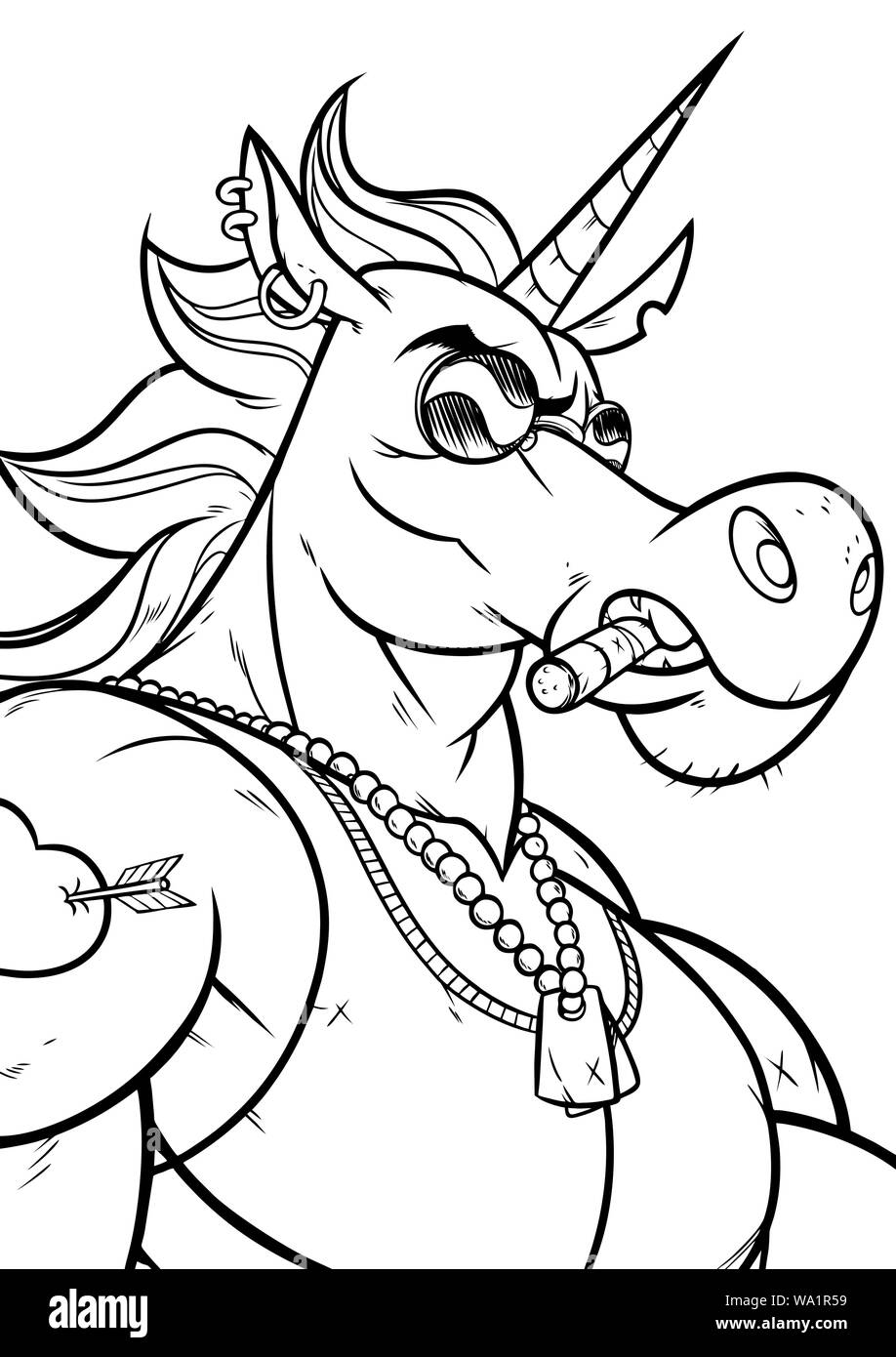 Valentines day unicorn Stock Vector Images - Alamy