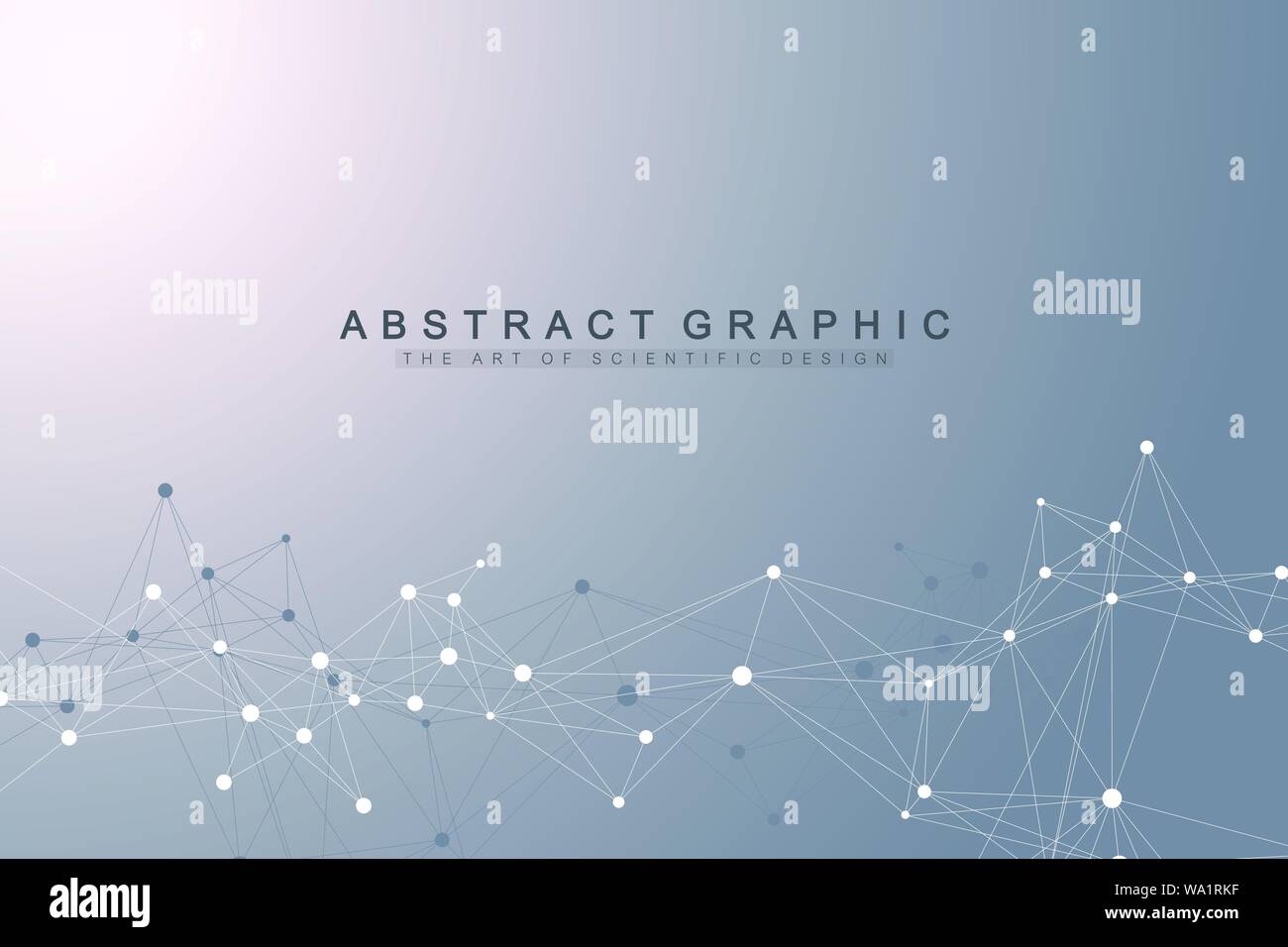 Big data visualization. Geometric abstract background visual ...