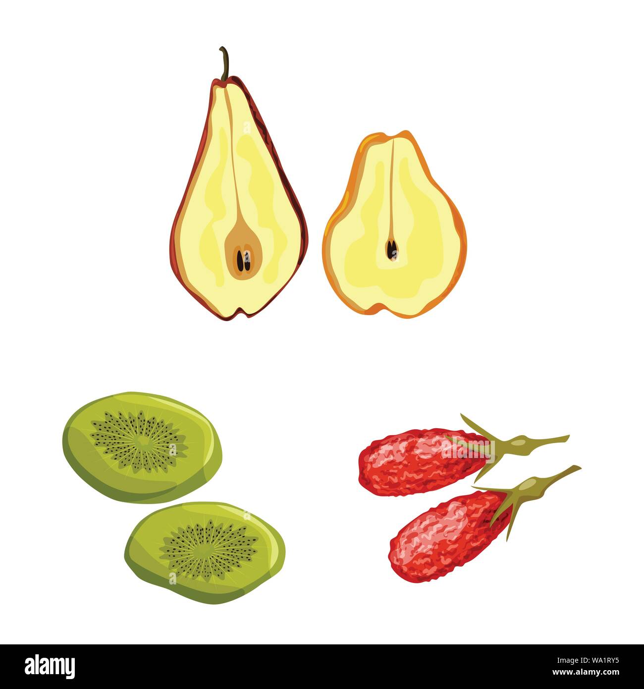 Dried pear fruit cut Stock Vector Images - Alamy