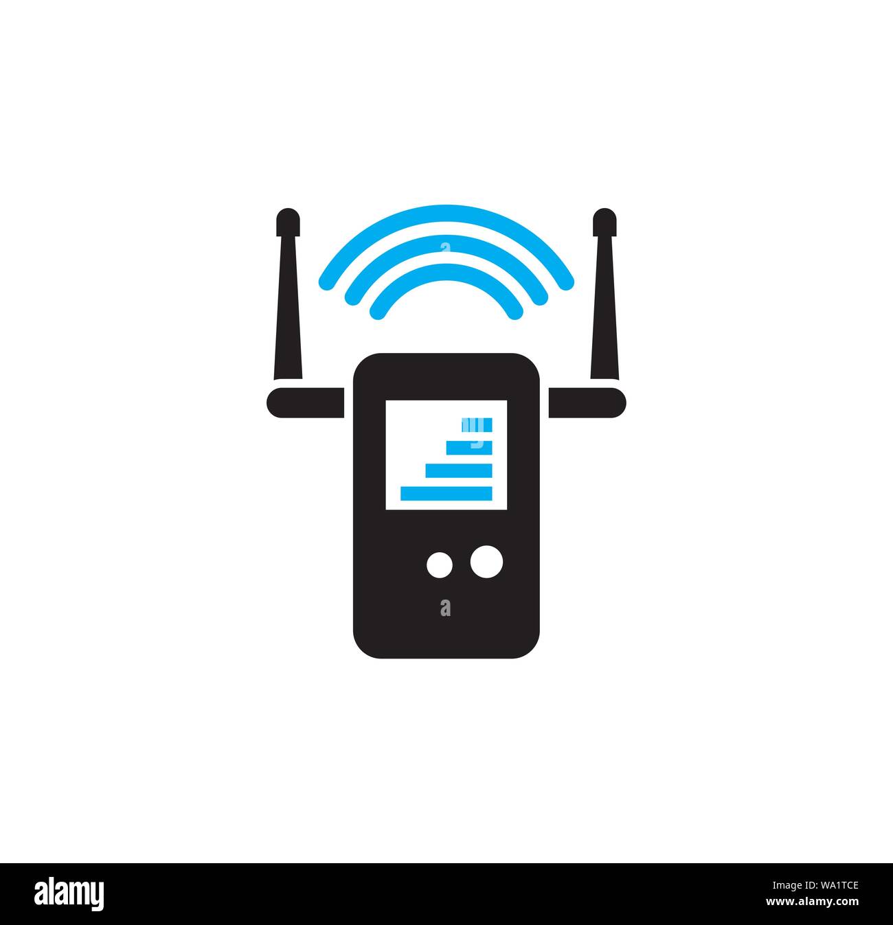 Antenna related icon on background for graphic and web design. Simple ...