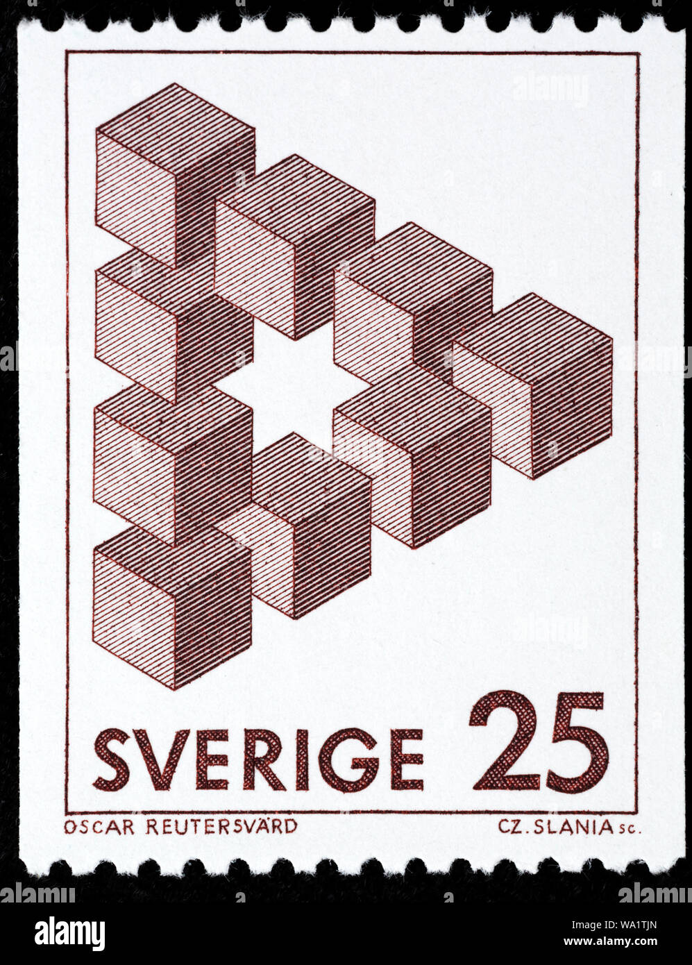 Swedish postage stamp hi-res stock photography and images - Alamy