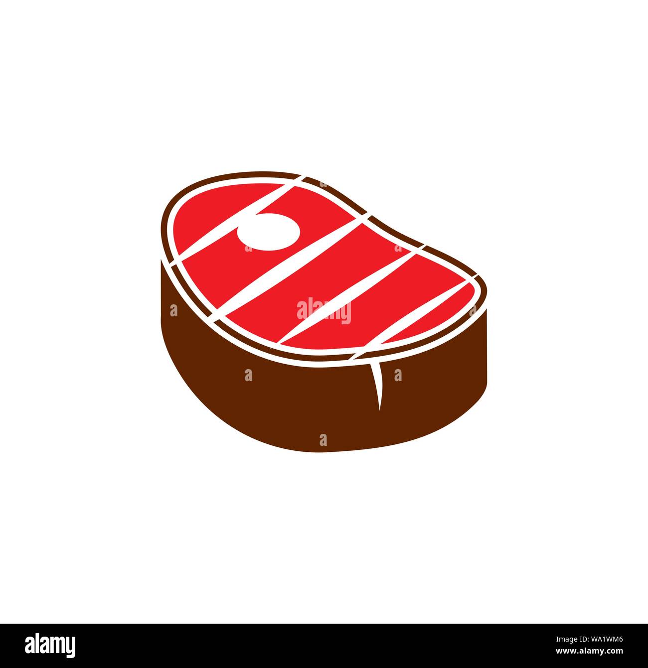 Steak related icons set on background for graphic and web design ...