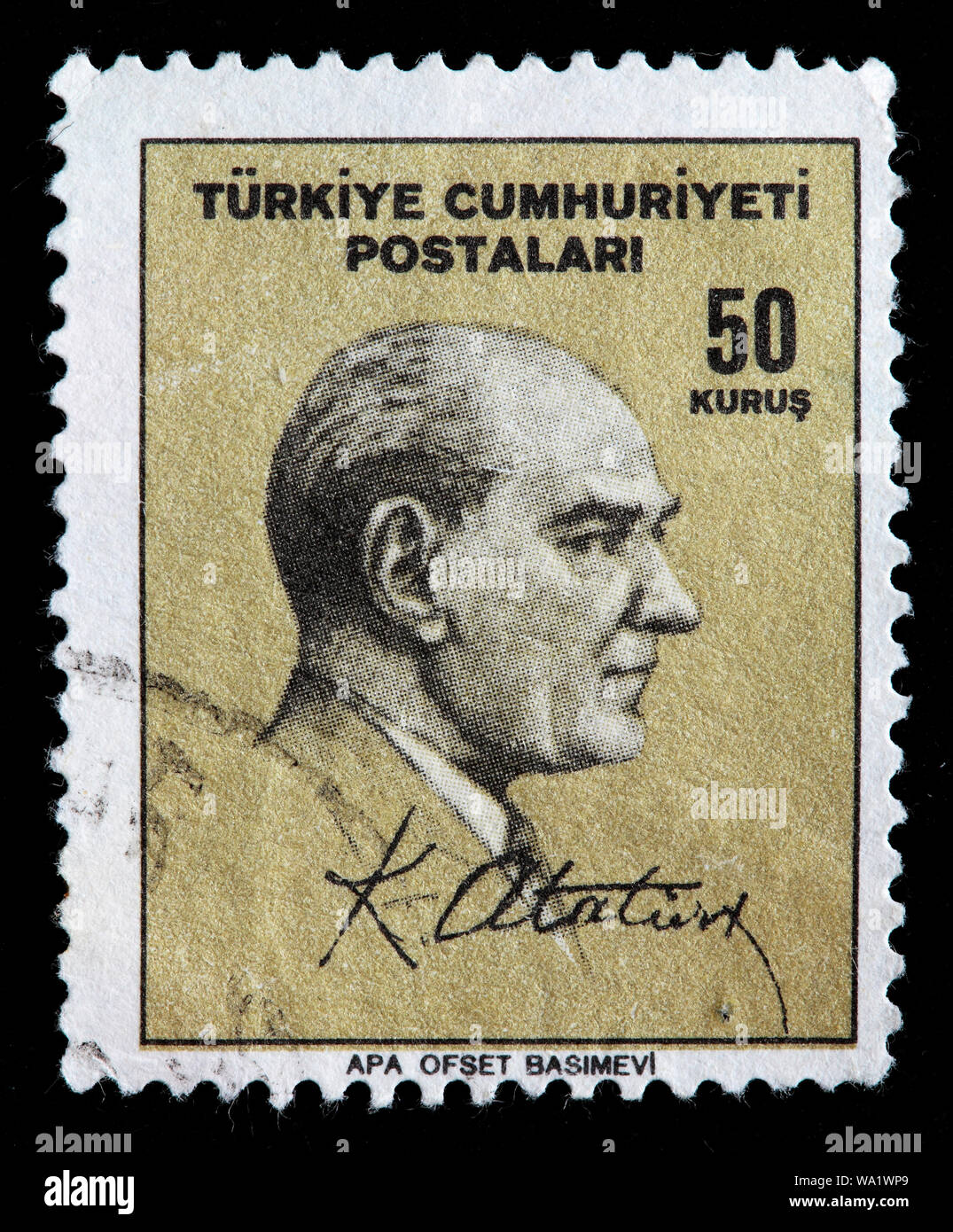 Mustafa Kemal Ataturk (1881-1938), first President of Turkey, postage ...