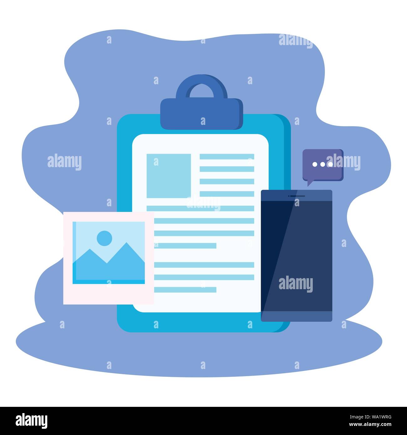 checklist clipboard with smartphone device Stock Vector Image & Art - Alamy