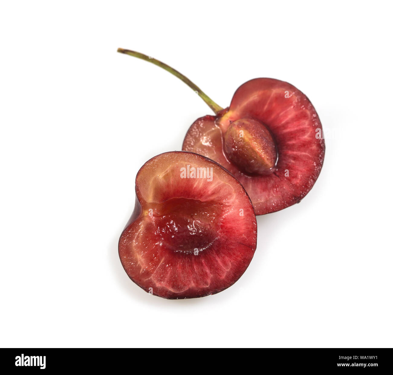 Cherry cut in half hi-res stock photography and images - Alamy