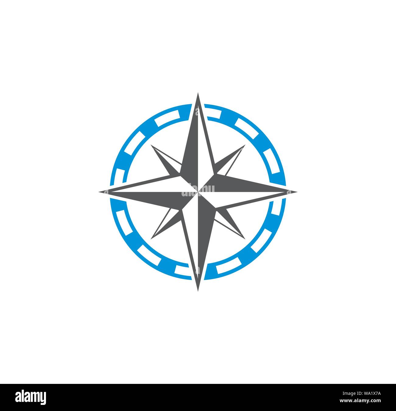 Windrose icon on background for graphic and web design. Simple ...