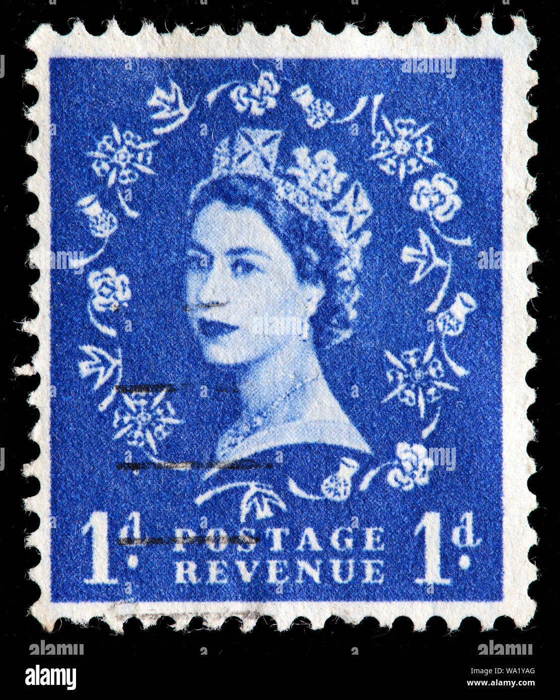 Postage stamp one penny hi-res stock photography and images - Alamy