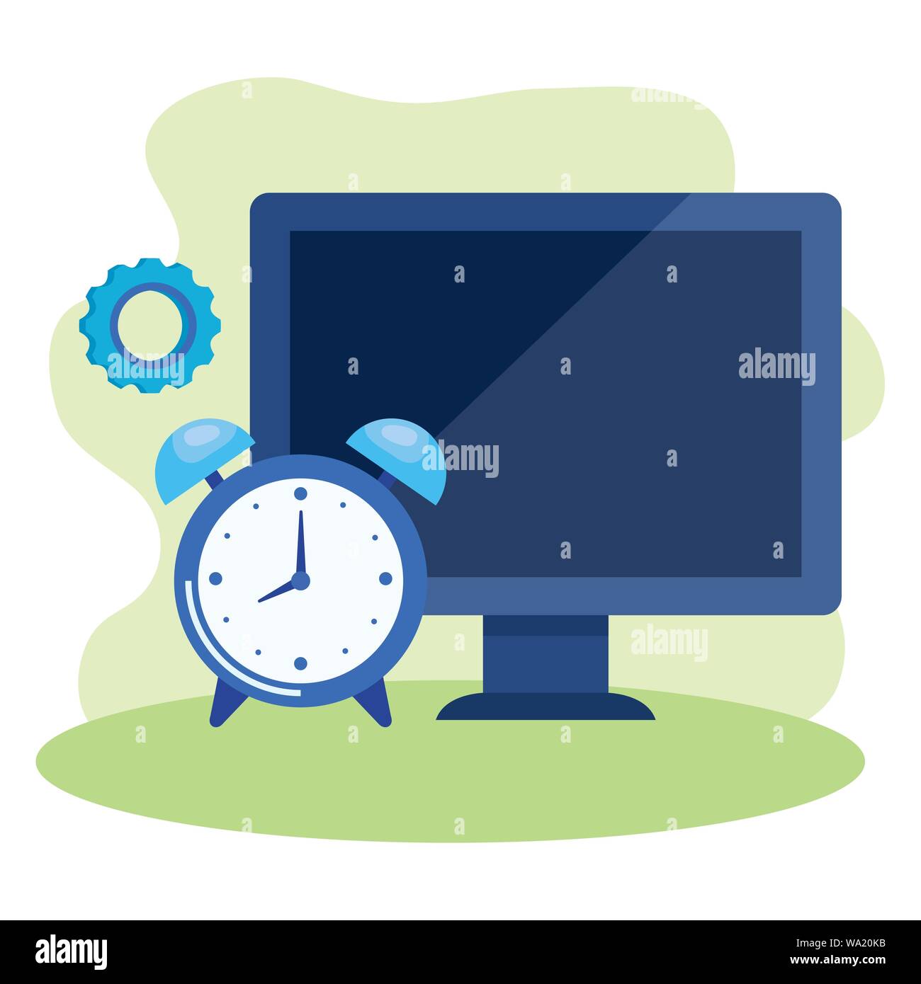 Gesture alarm clock Stock Vector Images - Alamy