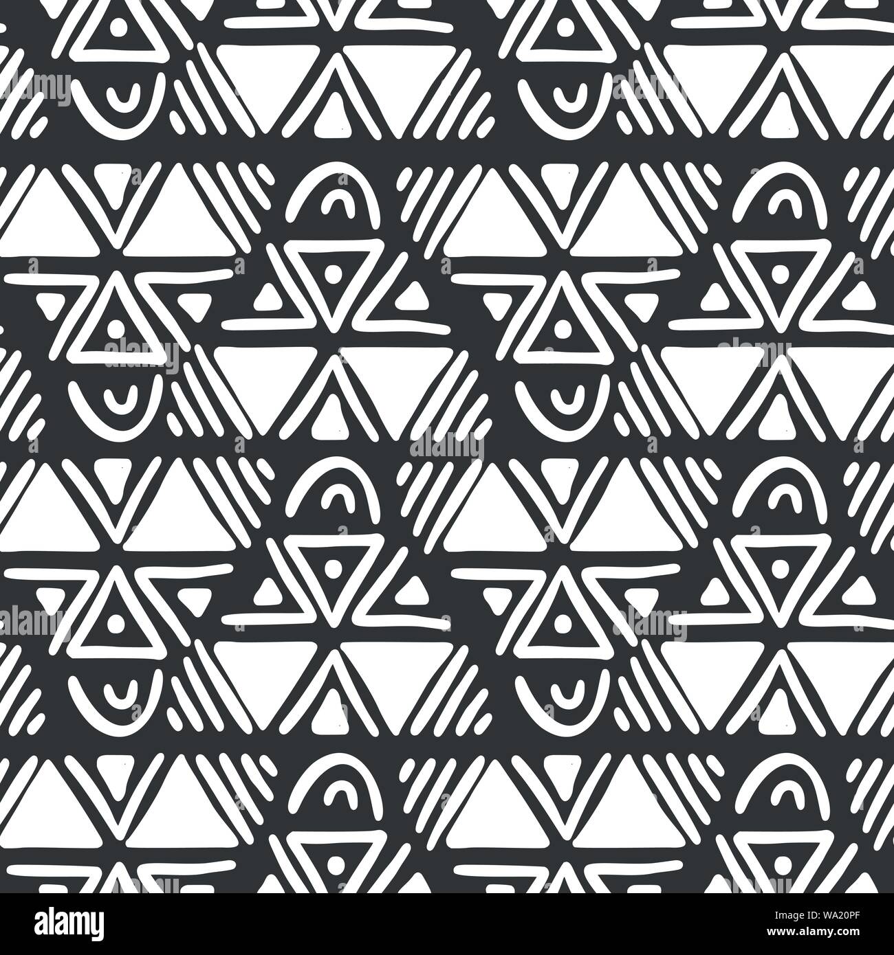 Seamless aztec vector pattern. Tribal traditional indian fabric design ...