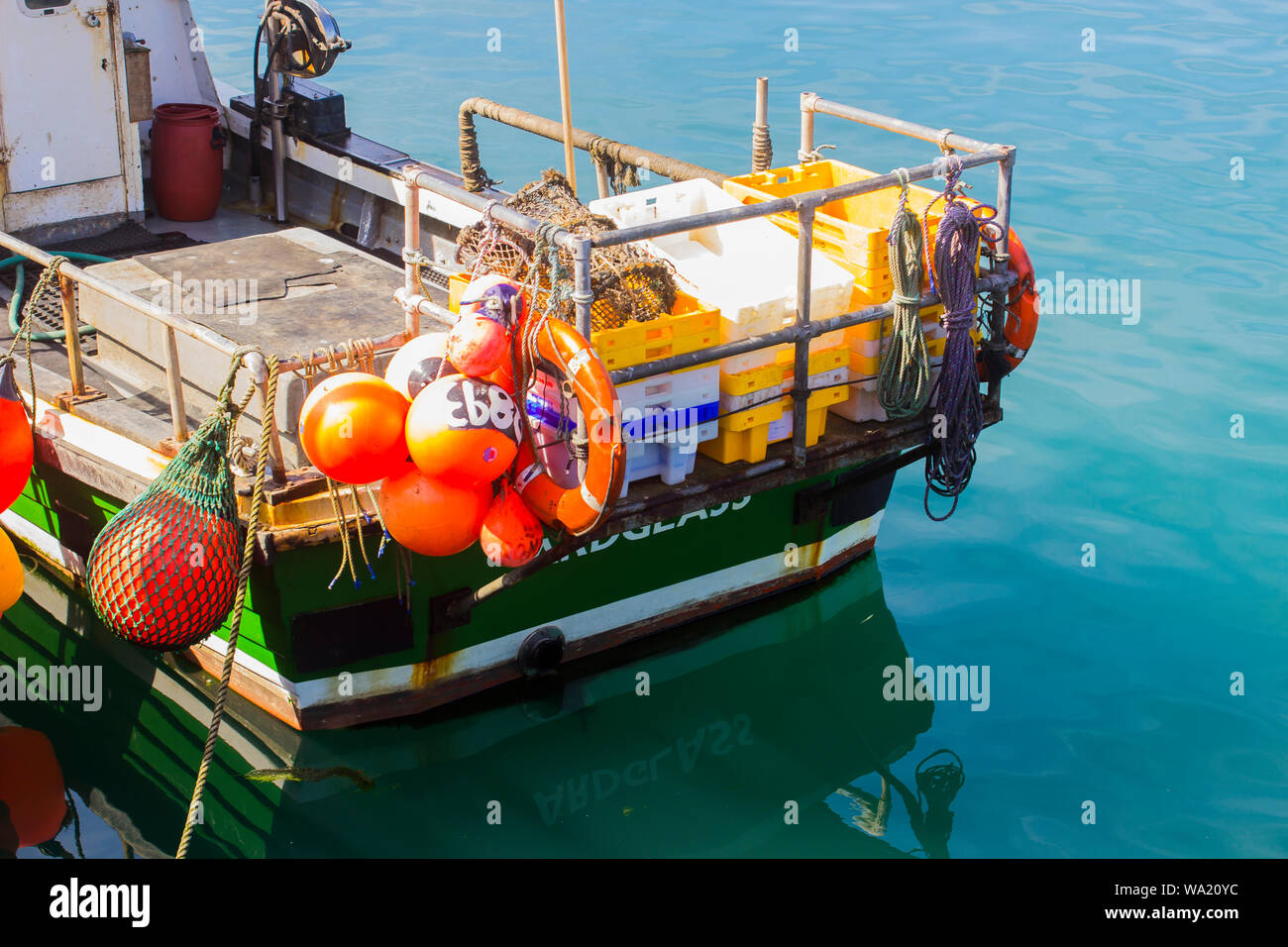 8 August 2019 An old working trawler with deck gear stowed for the ...