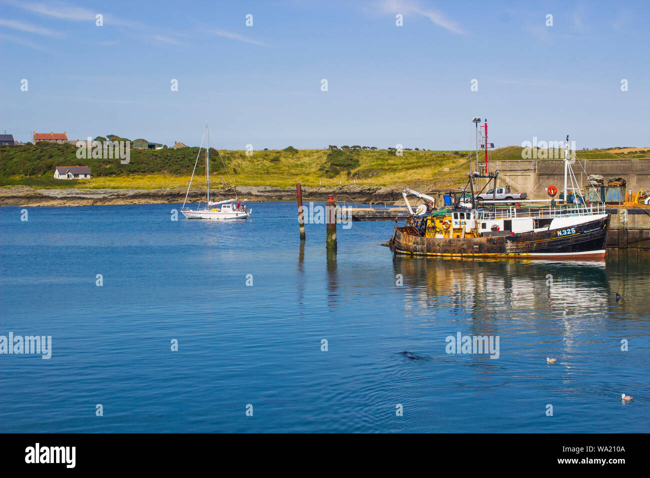 Fishing trawler radar and radio aerials hi-res stock photography and ...
