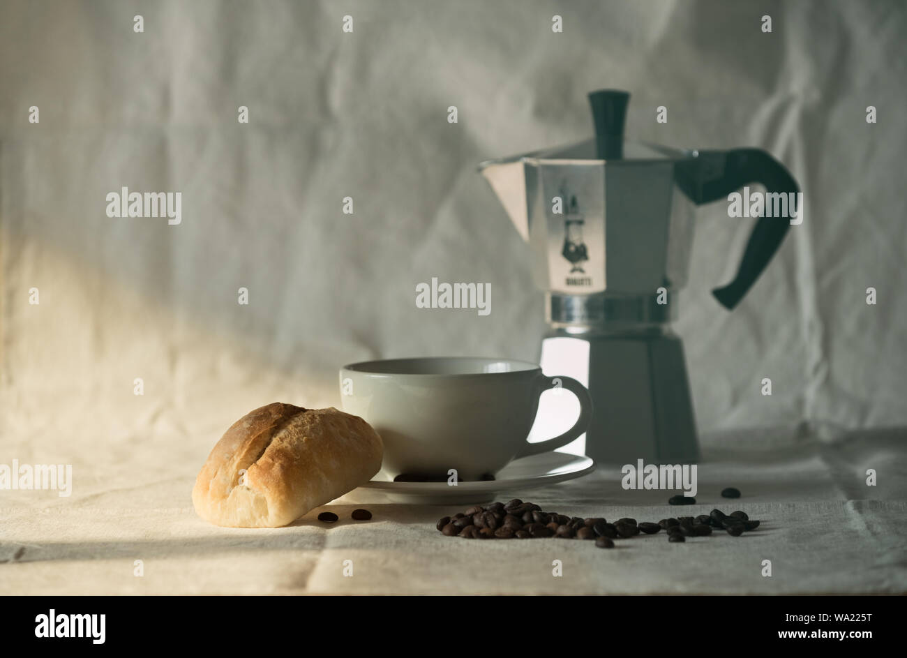 Bread and coffee Stock Photo - Alamy