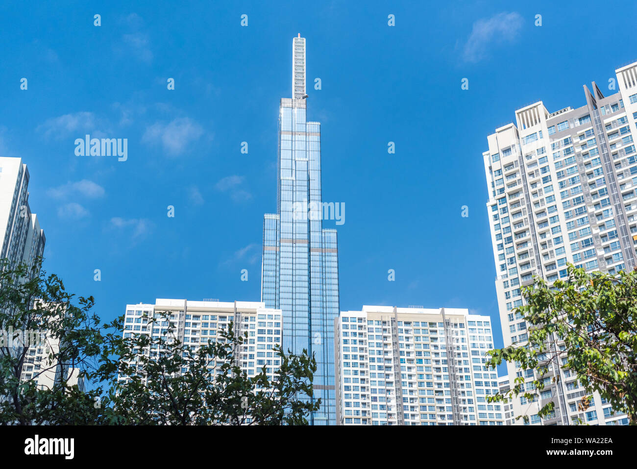 Landmark 81 among other high-rise buildings of Vinhomes Central Park ...