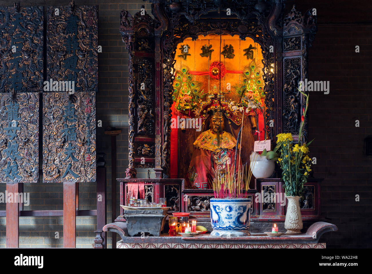 Ho Chi Minh City, Vietnam: one of the altars of Thien Hau Pagoda, an ...