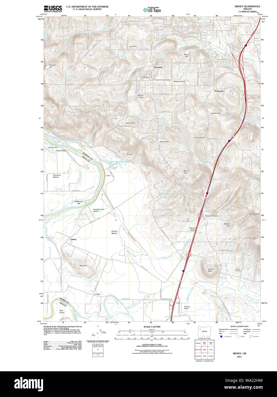 Map oregon usgs hi-res stock photography and images - Alamy