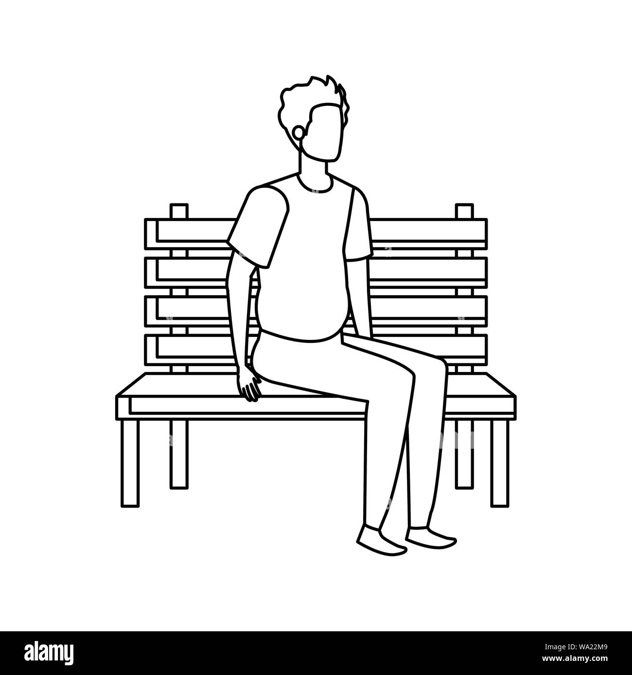 Smiling seated portrait Stock Vector Images - Alamy