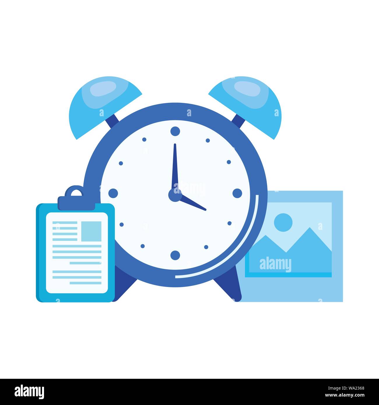 alarm clock with checklist icon Stock Vector Image & Art - Alamy