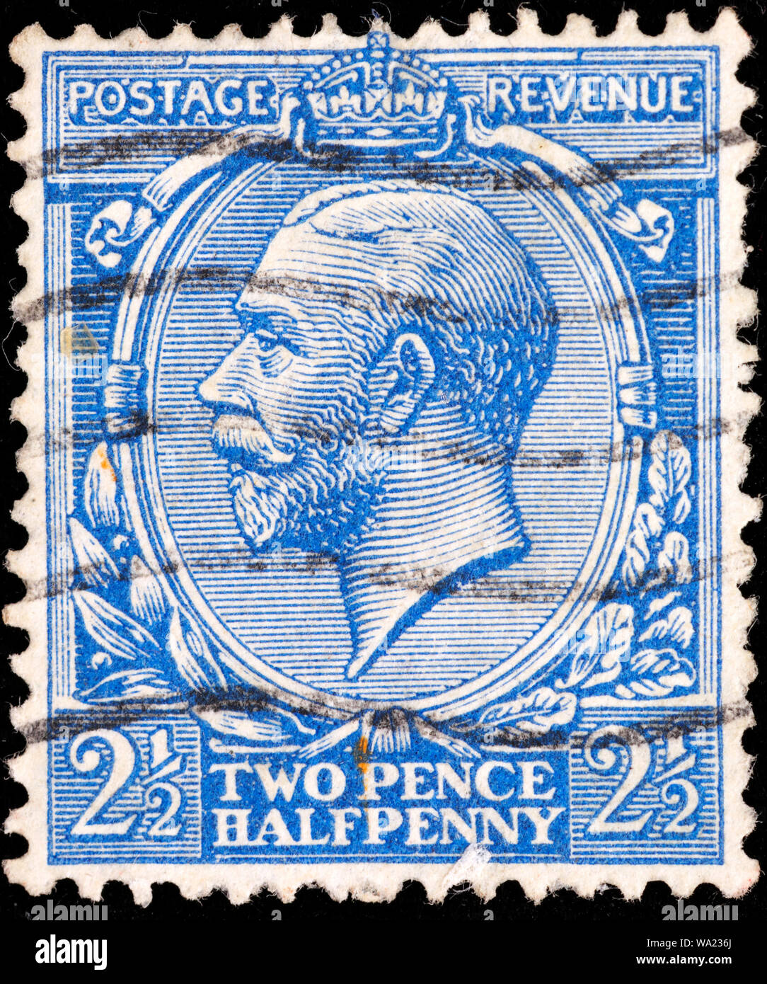 King George V (1865-1936), postage stamp, UK, 1912 Stock Photo - Alamy