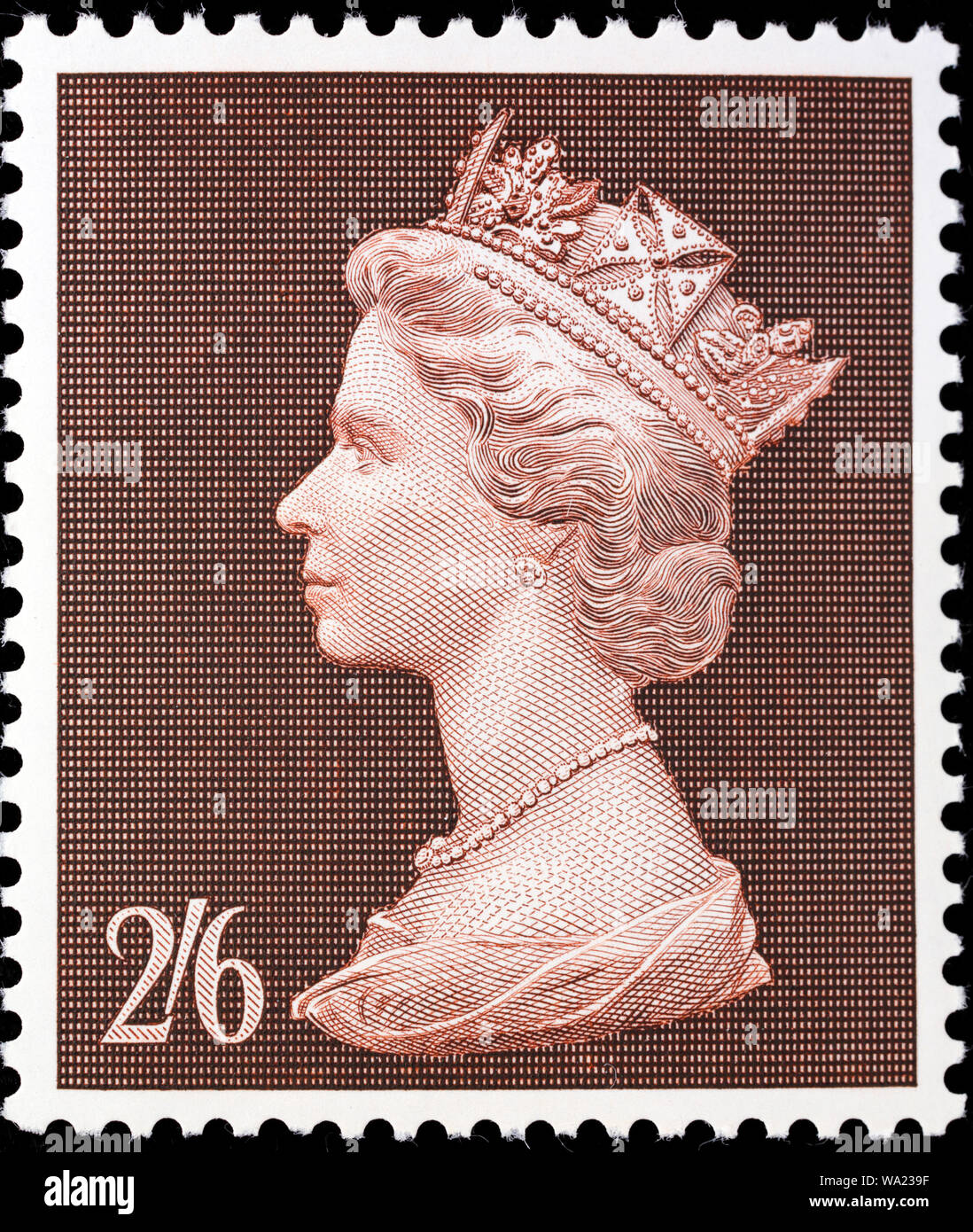 Queen Elizabeth II, Machin series, postage stamp, UK, 1969 Stock Photo ...