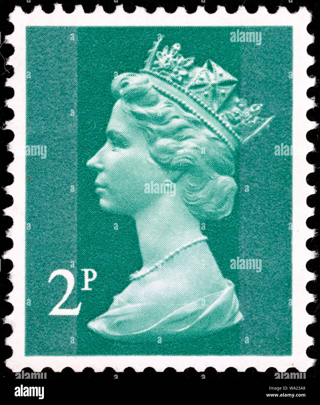 Queen Elizabeth II, Machin series, postage stamp, UK, 1971 Stock Photo ...