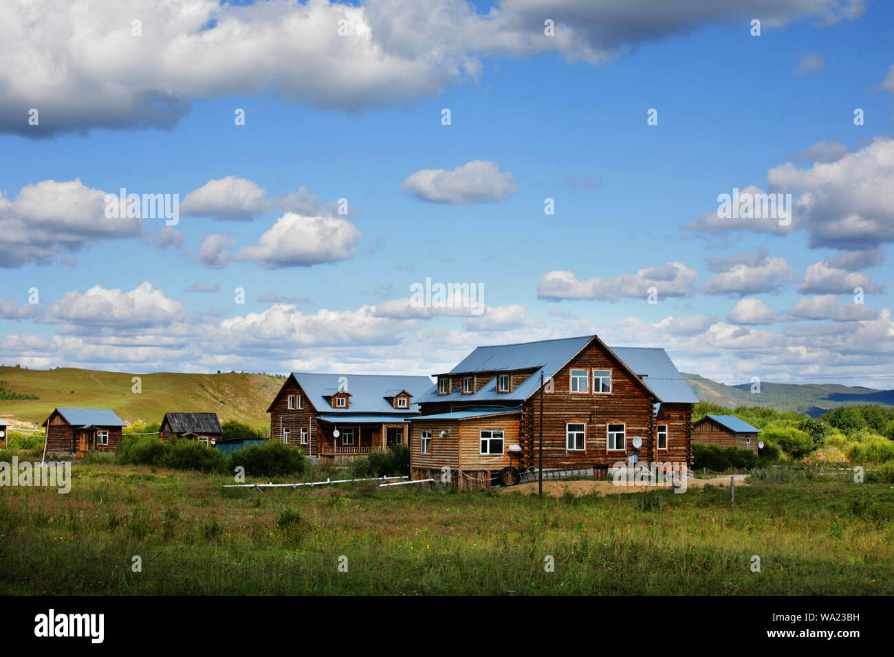The hulunbuir and town Stock Photo - Alamy